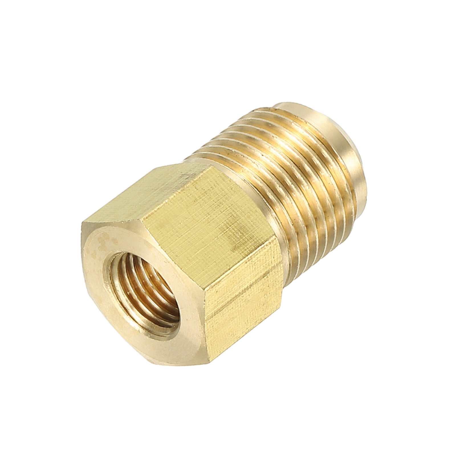 Uxcell Brass Flare Tube Fitting Coupling Gas Adapter, SAE Thread Pipe ...