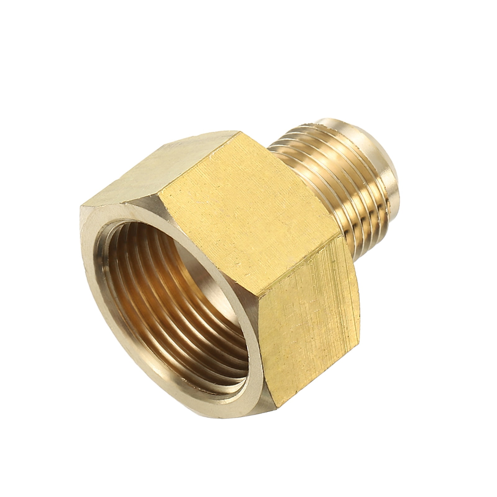 Uxcell Brass Flare Tube Fitting Coupling Gas Adapter, SAE Thread Pipe ...