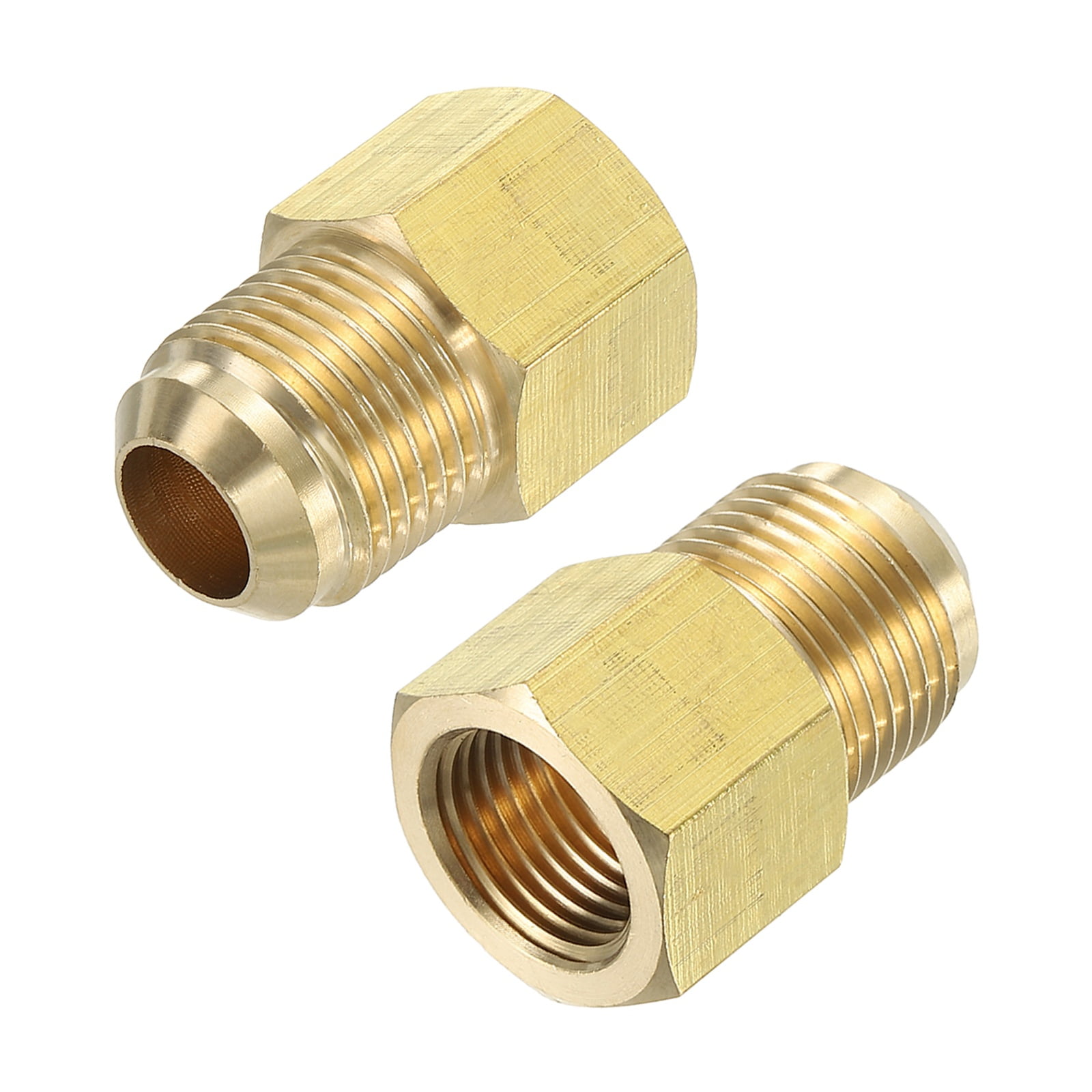 Uxcell Brass Flare Tube Fitting Coupling Gas Adapter, SAE Thread Pipe ...