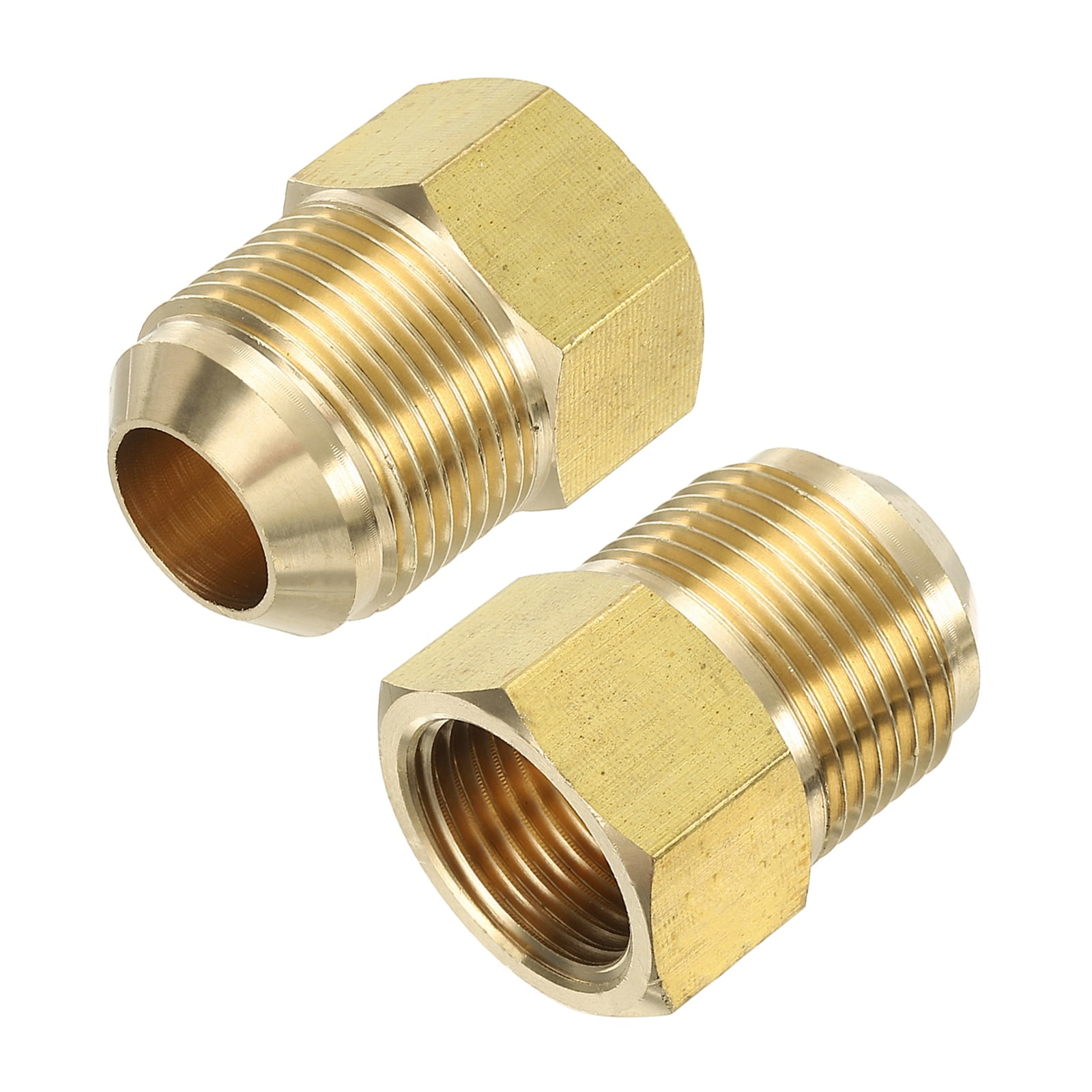 Uxcell Brass Flare Tube Fitting Coupling Gas Adapter, SAE Thread Pipe Connector for Air ...
