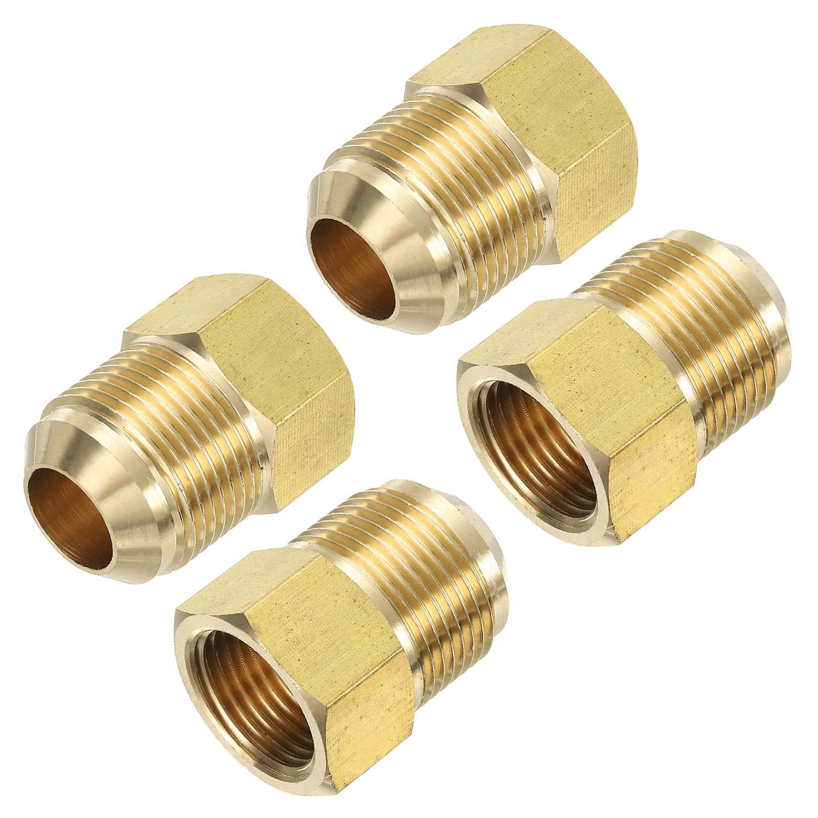 uxcell Tube Fitting Gas Adapter 3/4" Male x 5/8" Female Golden Brass 4 ...