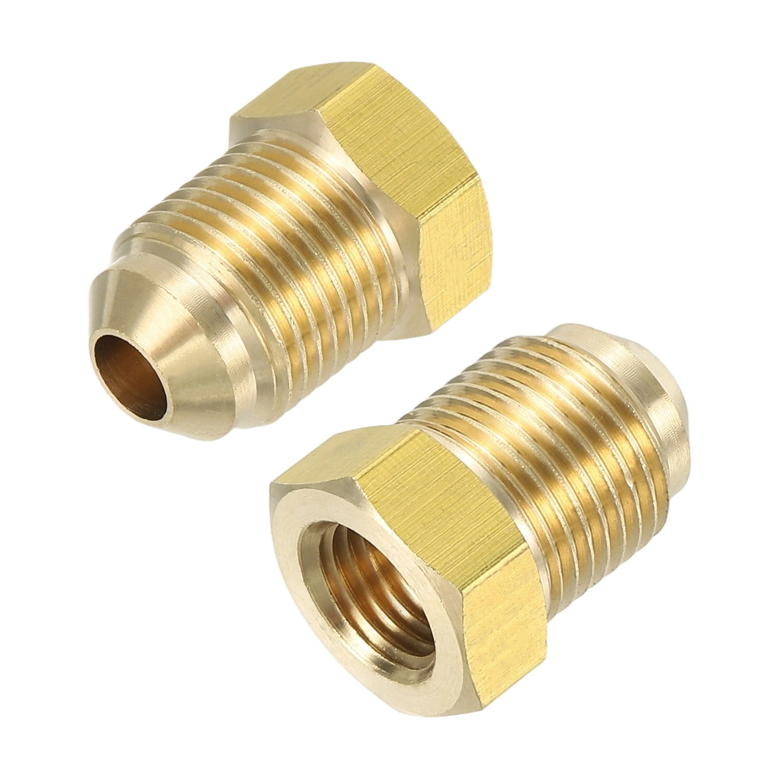 Uxcell Brass Flare Tube Fitting Coupling Gas Adapter, SAE Thread Pipe Connector for Air ...