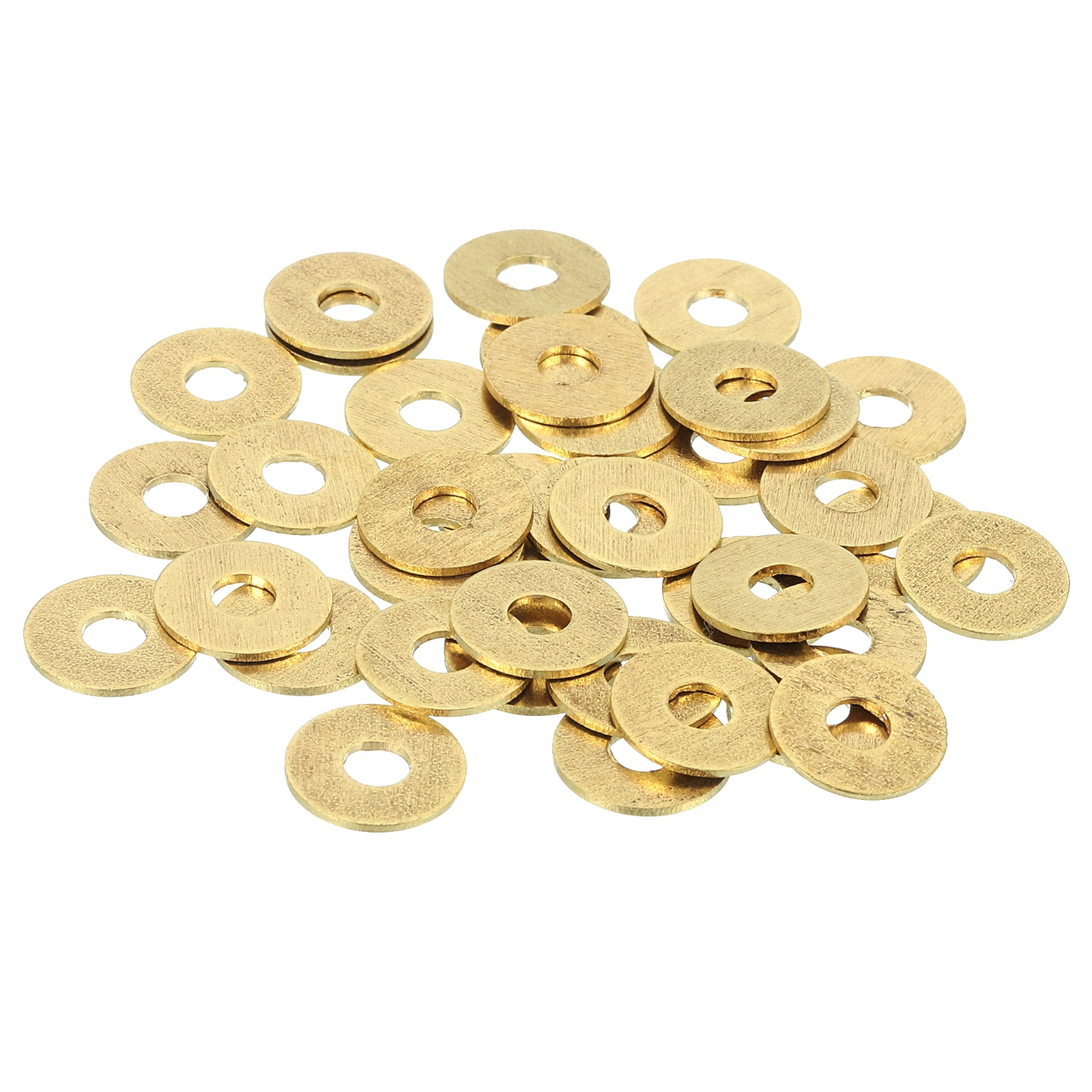 Uxcell Brass Flat Washer, 1/2" OD x 3/16" ID x 0.8mm Fenders Washers ...