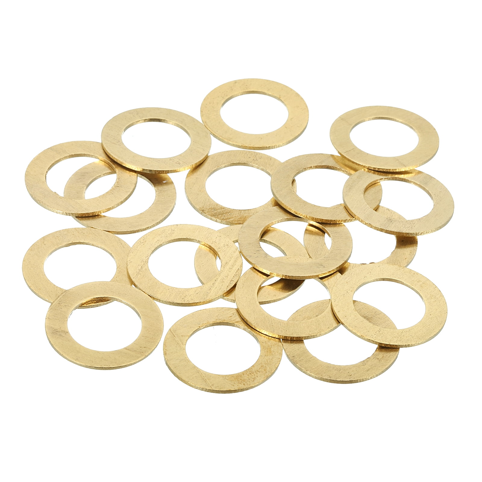 Uxcell Brass Flat Washer, 13/16" OD x 1/2" ID x 0.8mm Fenders Washers ...