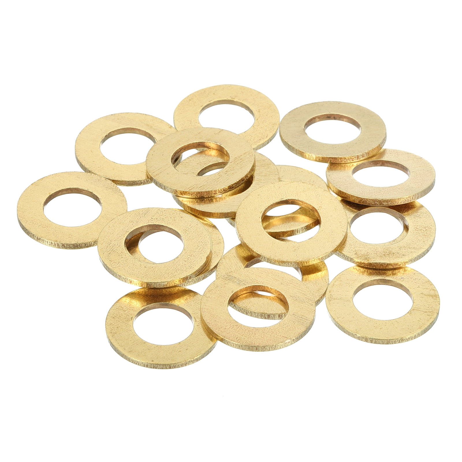 Uxcell Brass Flat Washer, 13/16" OD x 3/8" ID x 1.5mm Fenders Washers ...