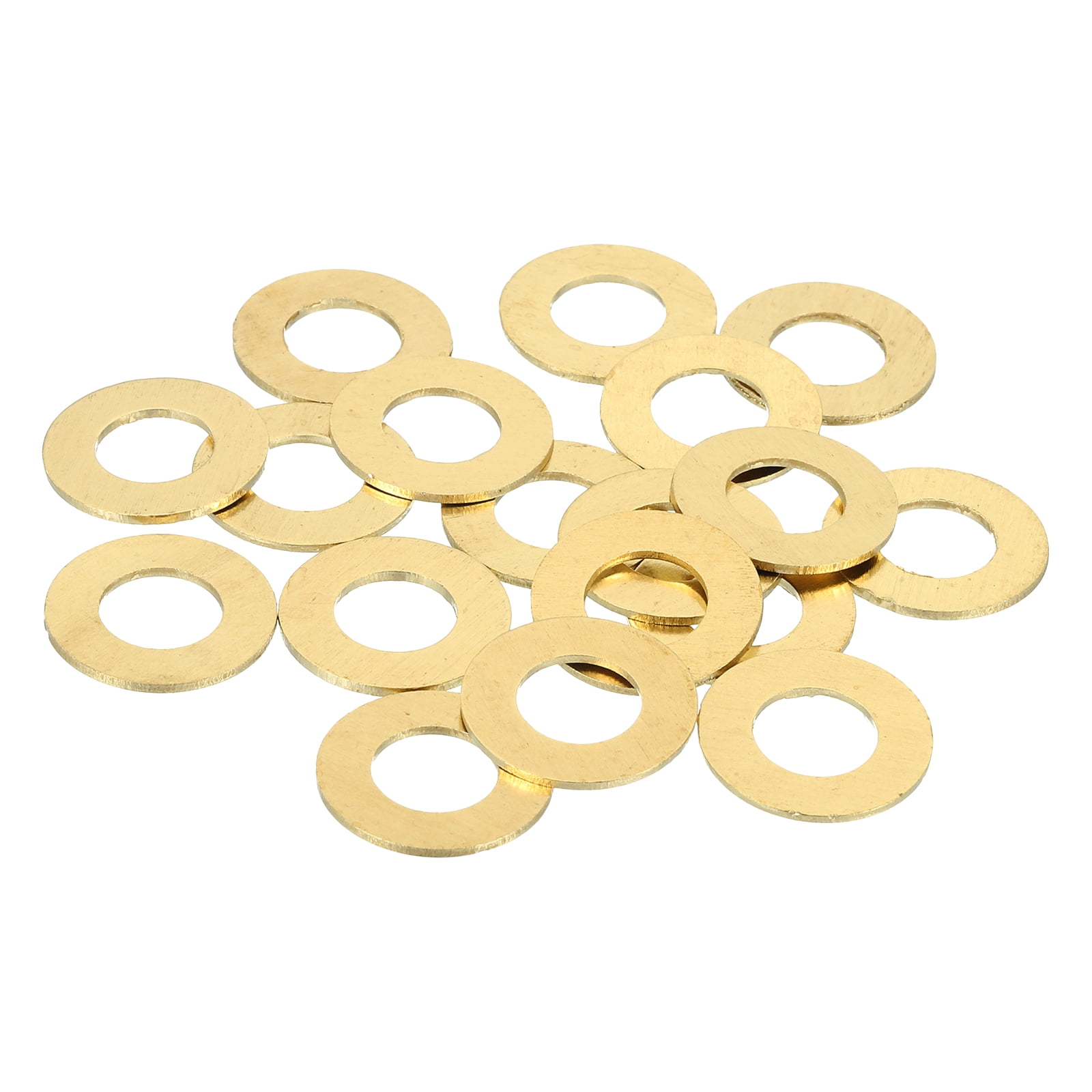 Uxcell Brass Flat Washer, 13/16" OD x 3/8" ID x 1mm Fenders Washers ...