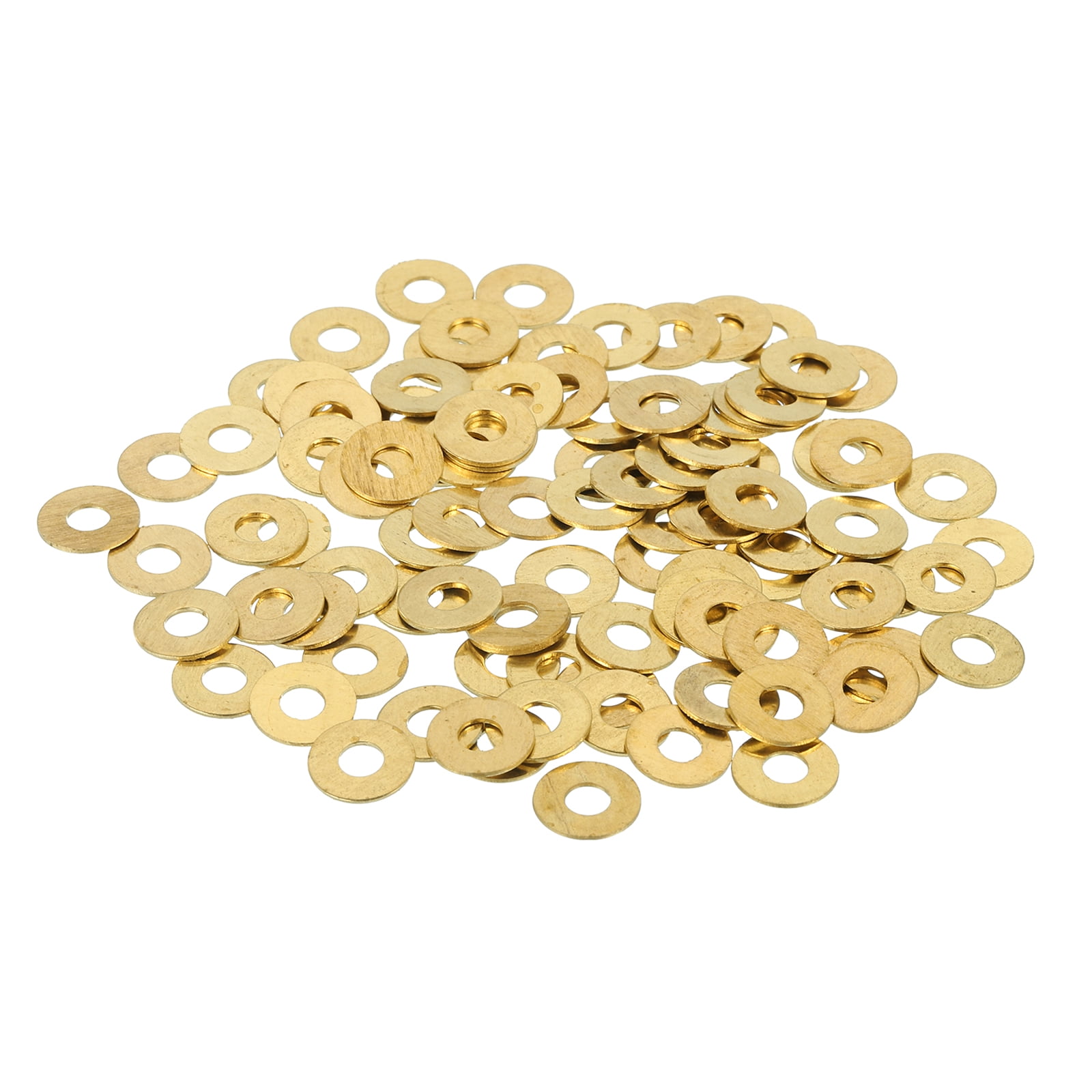 Uxcell Brass Flat Washer, 5/16" OD x 1/8" ID x 0.5mm Fenders Washers ...
