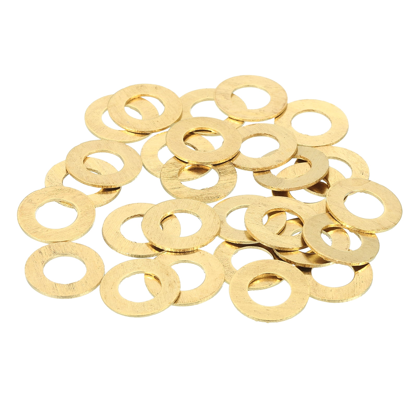 Uxcell Brass Flat Washer, 5/8" OD x 5/16" ID x 0.8mm Fenders Washers Assortment M8 Washer for ...