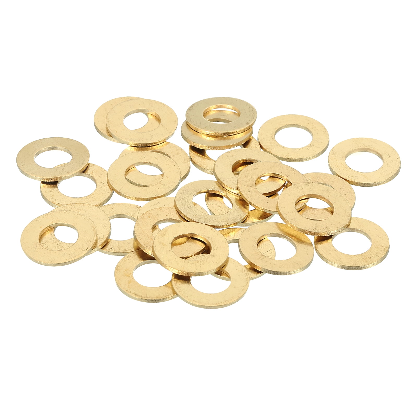 Uxcell Brass Flat Washer, 5/8" OD x 5/16" ID x 1mm Fenders Washers ...