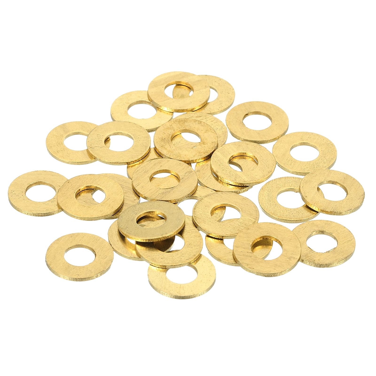 Uxcell Brass Flat Washer, 9/16" OD x 1/4" ID x 1mm Fenders Washers ...