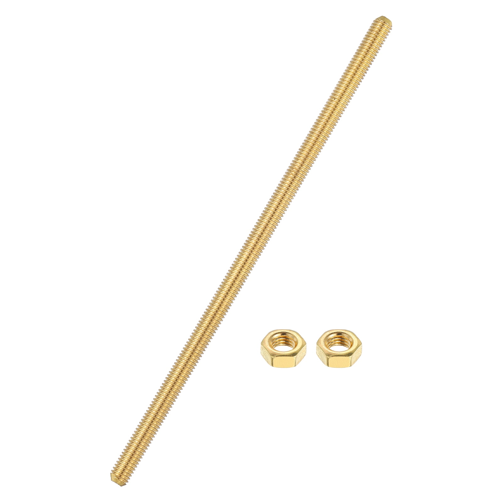 Uxcell Brass Fully Threaded Rod, M5x0.8mm Pitch Right Hand Threads ...