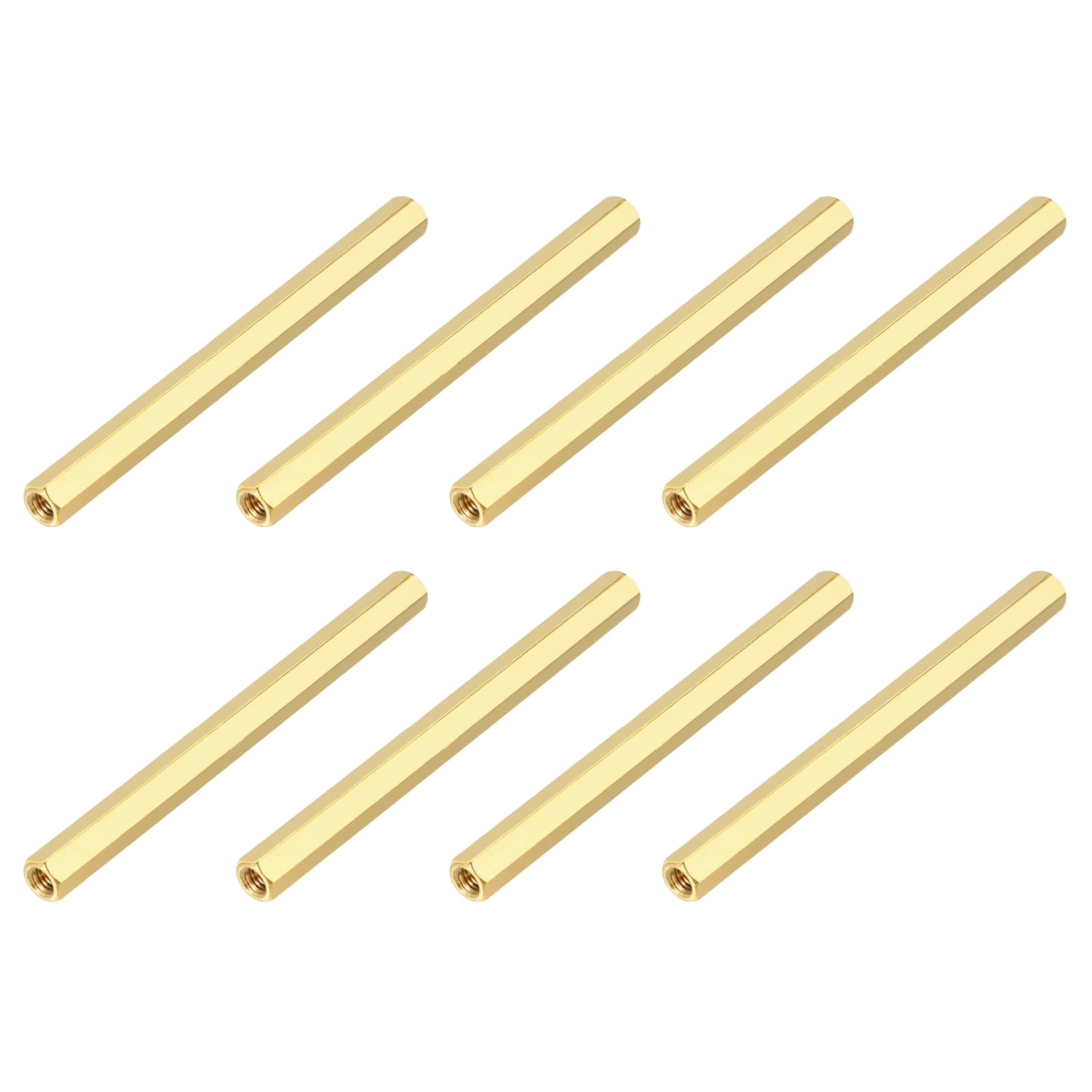 Uxcell Brass Hex Coupling Nuts, M3x60mm Female Thread Hexagonal ...