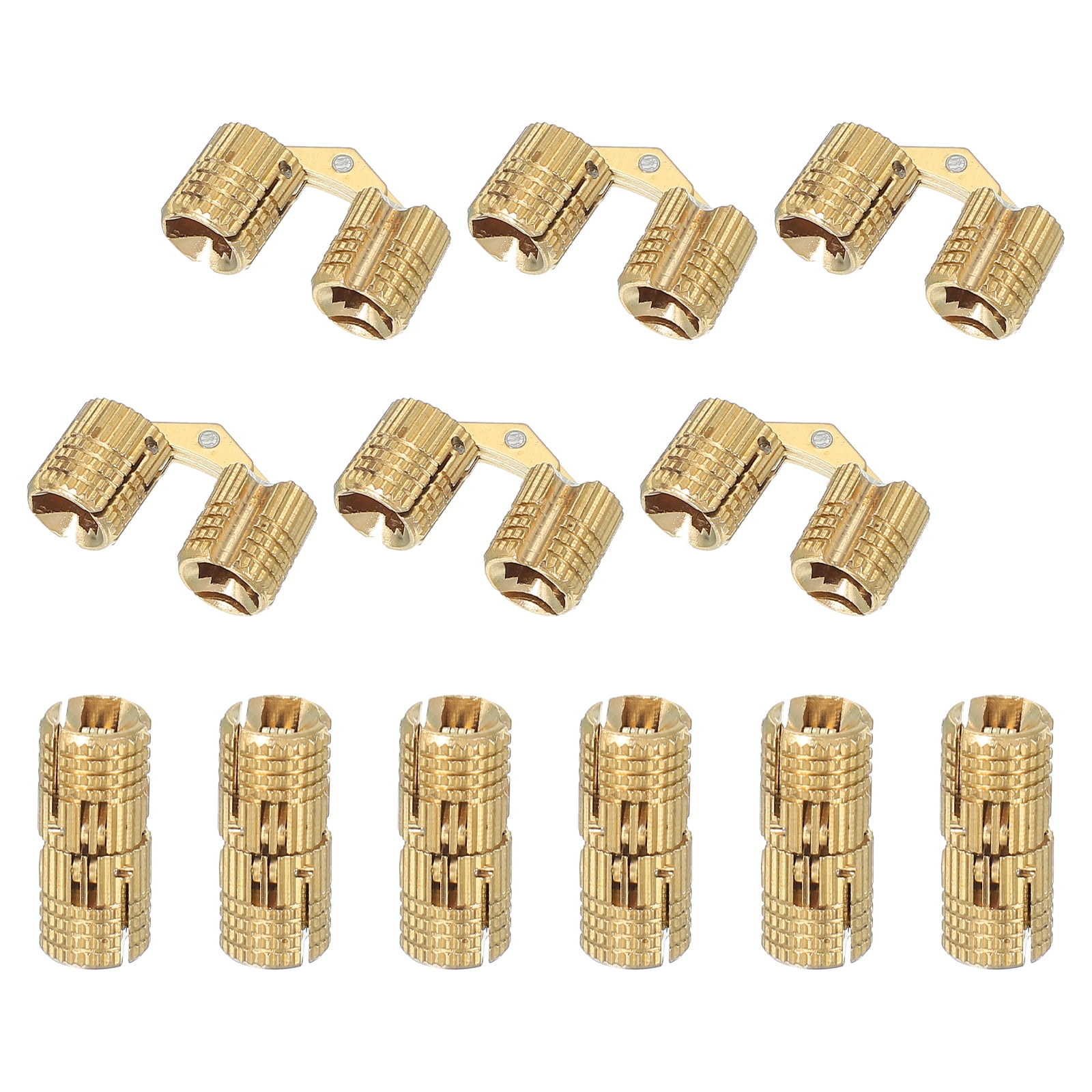Uxcell Brass Hidden Cylinder Hinges Invisible Concealed Cylindrical ...