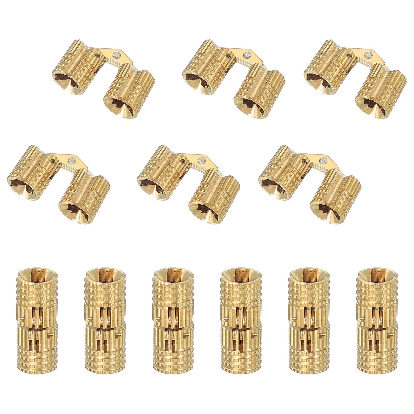 Uxcell Brass Hidden Cylinder Hinges Invisible Concealed Cylindrical ...
