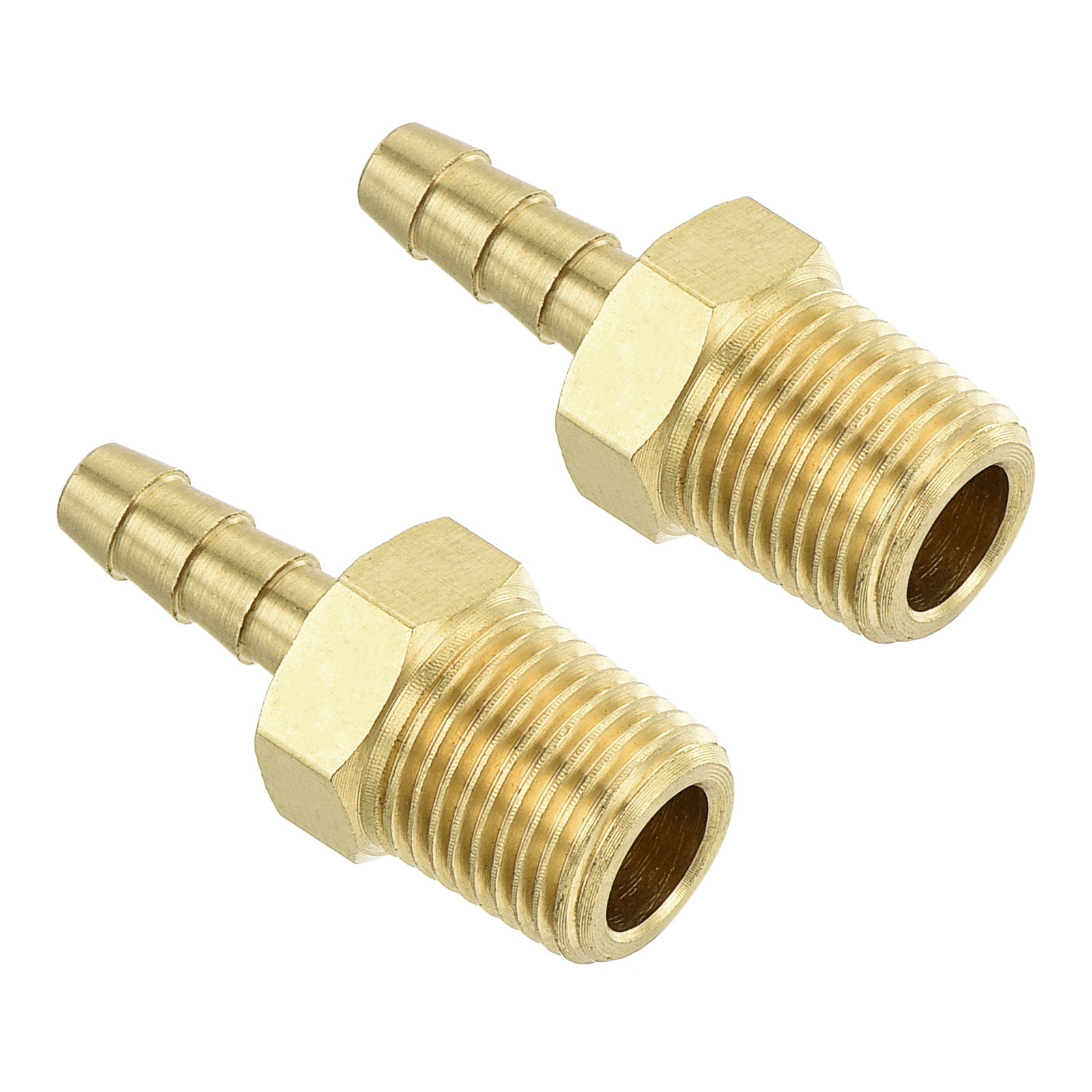 Brass Hose Barb Fittings 2Pack 1/8" Barb x 1/8" NPT Male Brass Barb ...