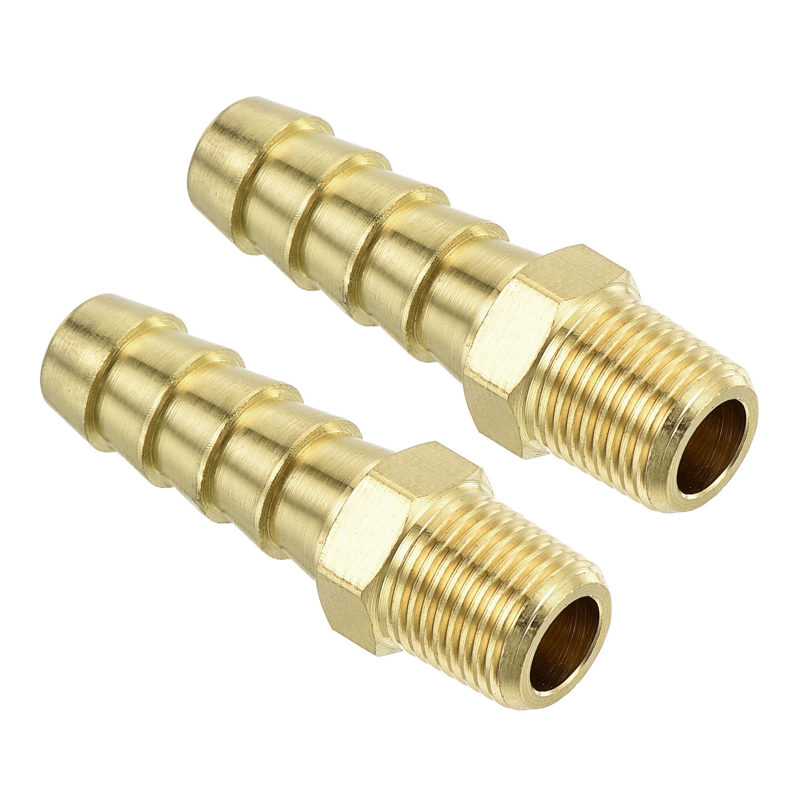 Brass Hose Barb Fittings 2Pack 5/16" Barb x 1/8" NPT Male Brass Barb Pipe Fitting for Water Fuel ...