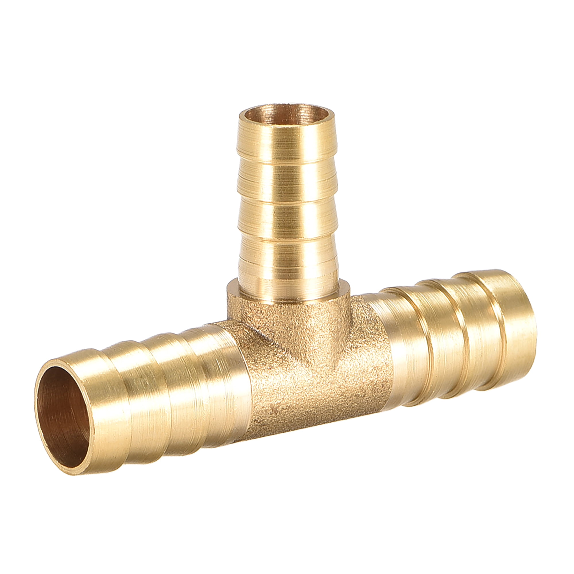 Uxcell Brass Hose Reducer Barb T-Shaped Connector 12mm x 10mm x 12mm ...