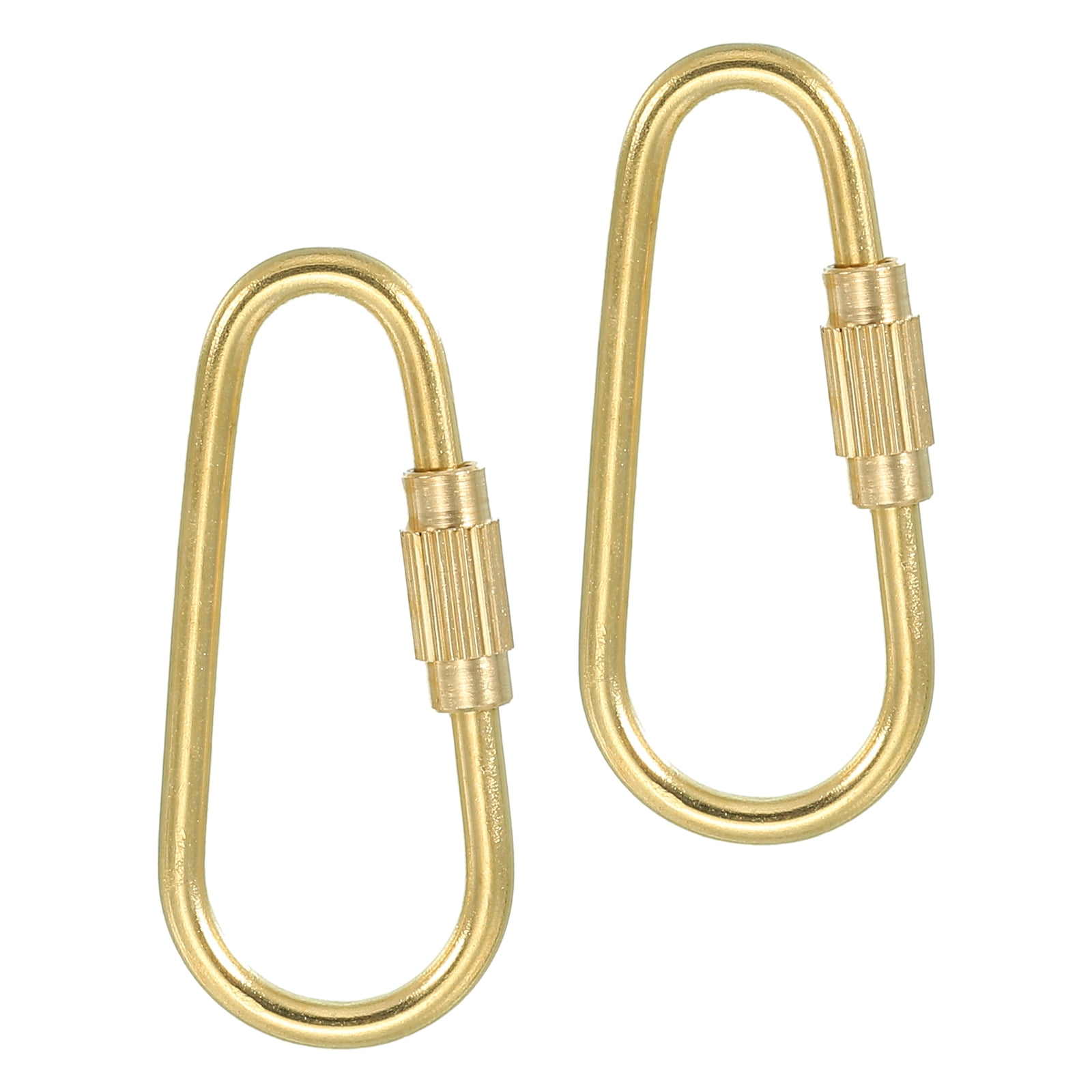 Uxcell Brass Key Ring, Screw Lock Clip Keychain Hook Holder for Keys ...