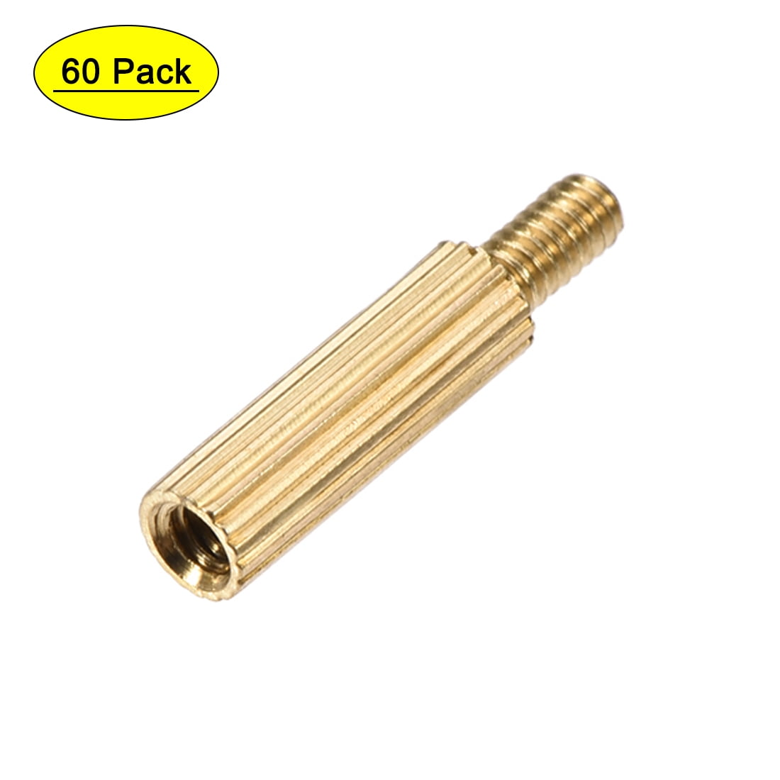 Uxcell Brass M2 10mm+4mm Male-Female Cylinder Knurled Standoffs 60 Pack - Walmart.com