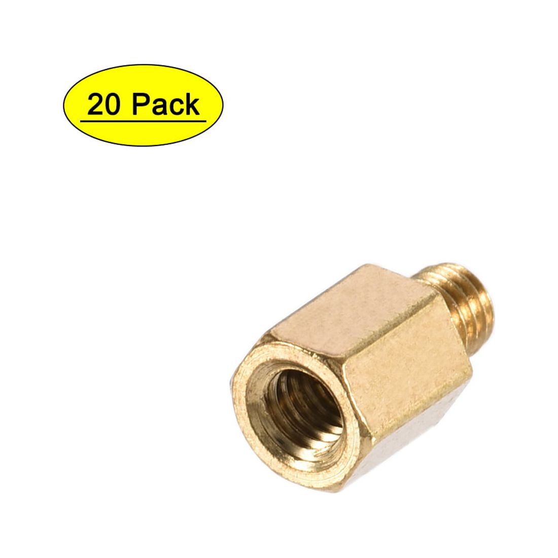 Uxcell Brass M3 7mm+3mm Male-Female Hex Standoff 20 Pack - Walmart.com