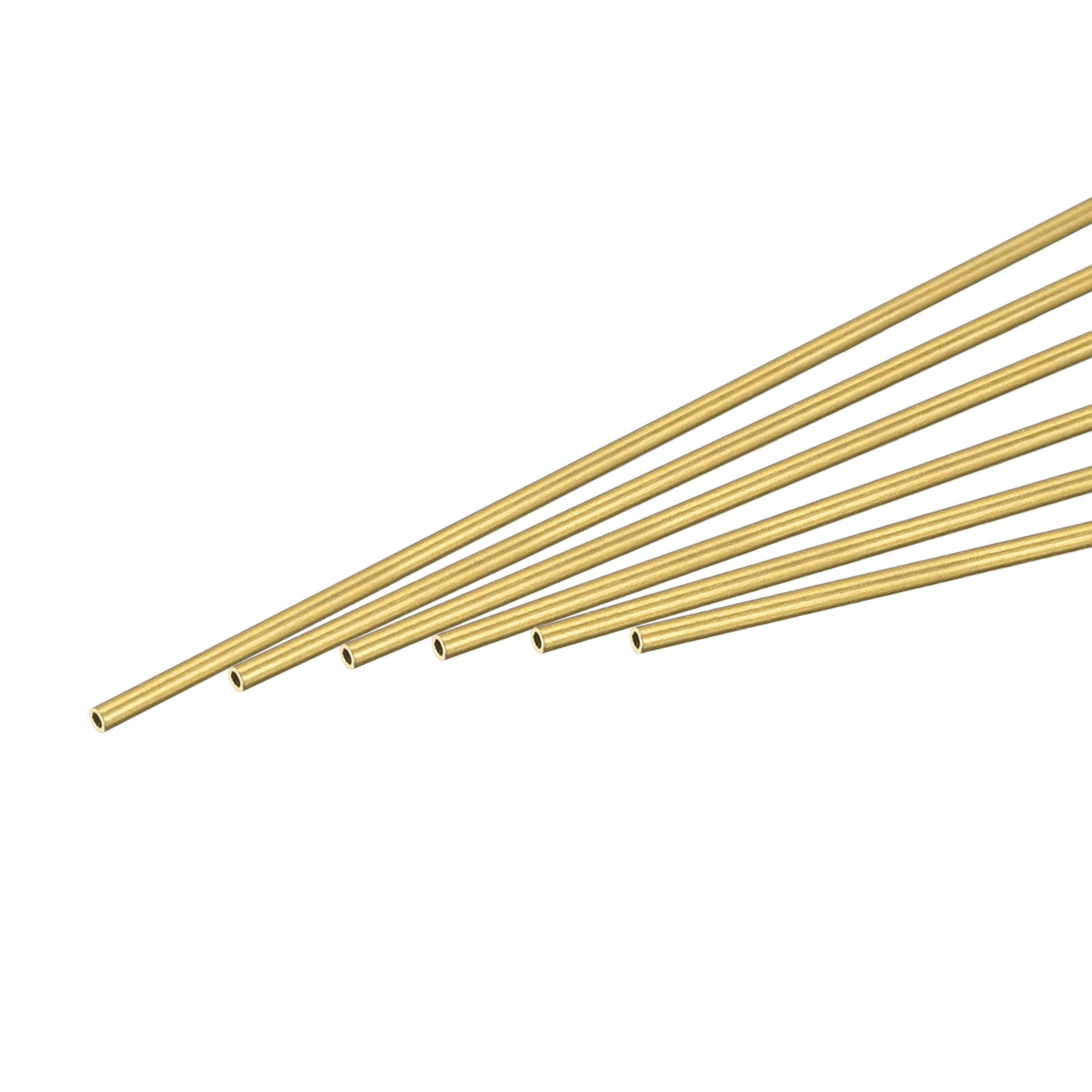 Uxcell Brass Metal Tubing Seamless Straight Pipe Tubes 1.2mm x 0.2mm x ...