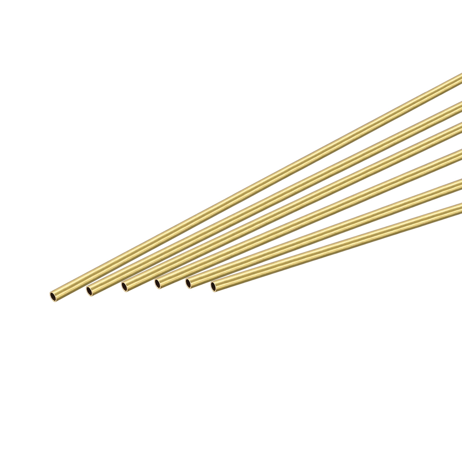 Uxcell Brass Metal Tubing Seamless Straight Pipe Tubes 1.5mm x 0.25mm x ...