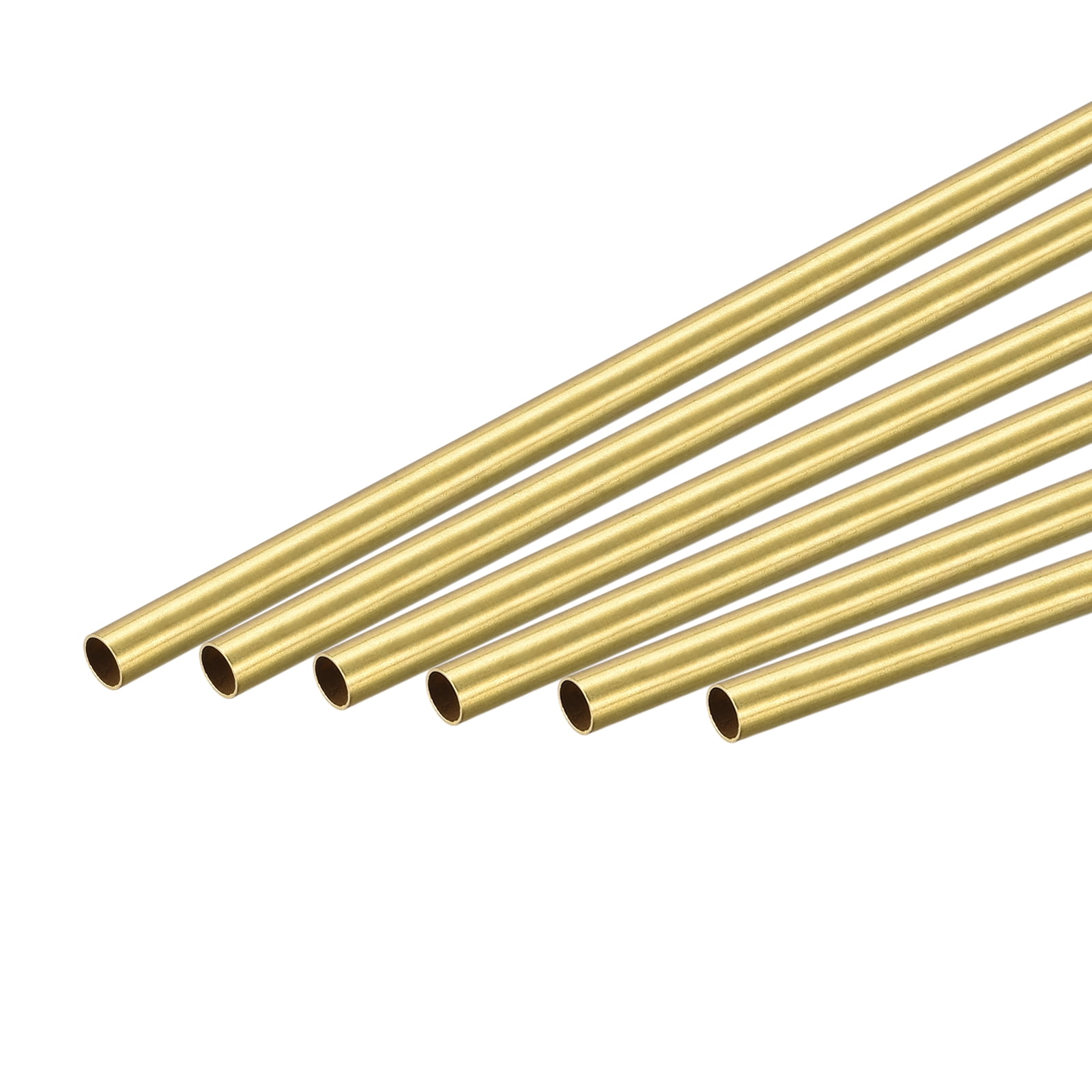 Uxcell Brass Metal Tubing Seamless Straight Pipe Tubes 4.5mm x 0.25mm x ...