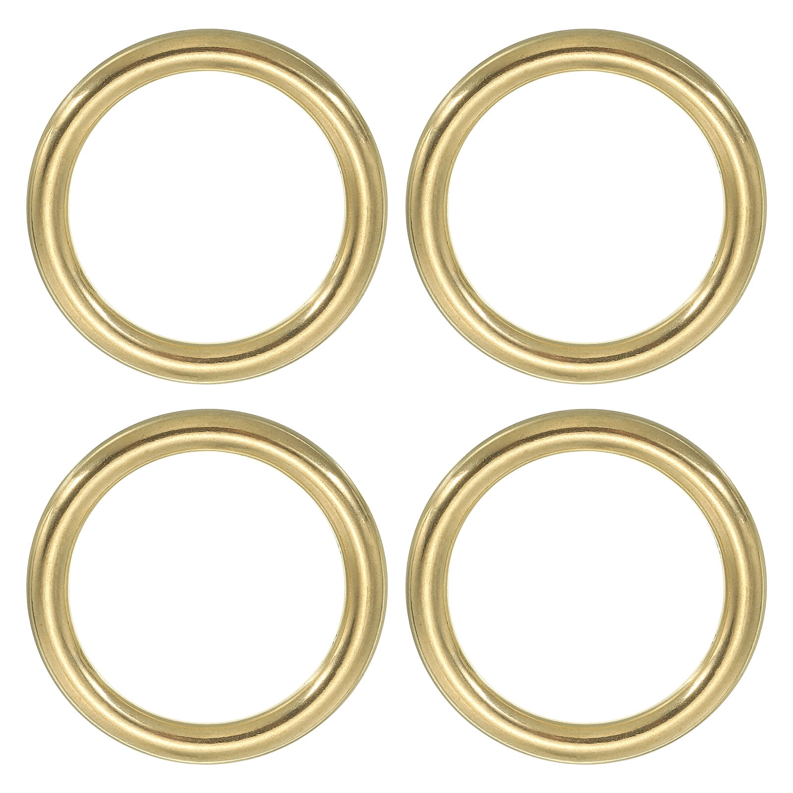 Uxcell Brass O Ring, 4 Pack 1.5" Inner Dia Solid Brass Round Ring for ...