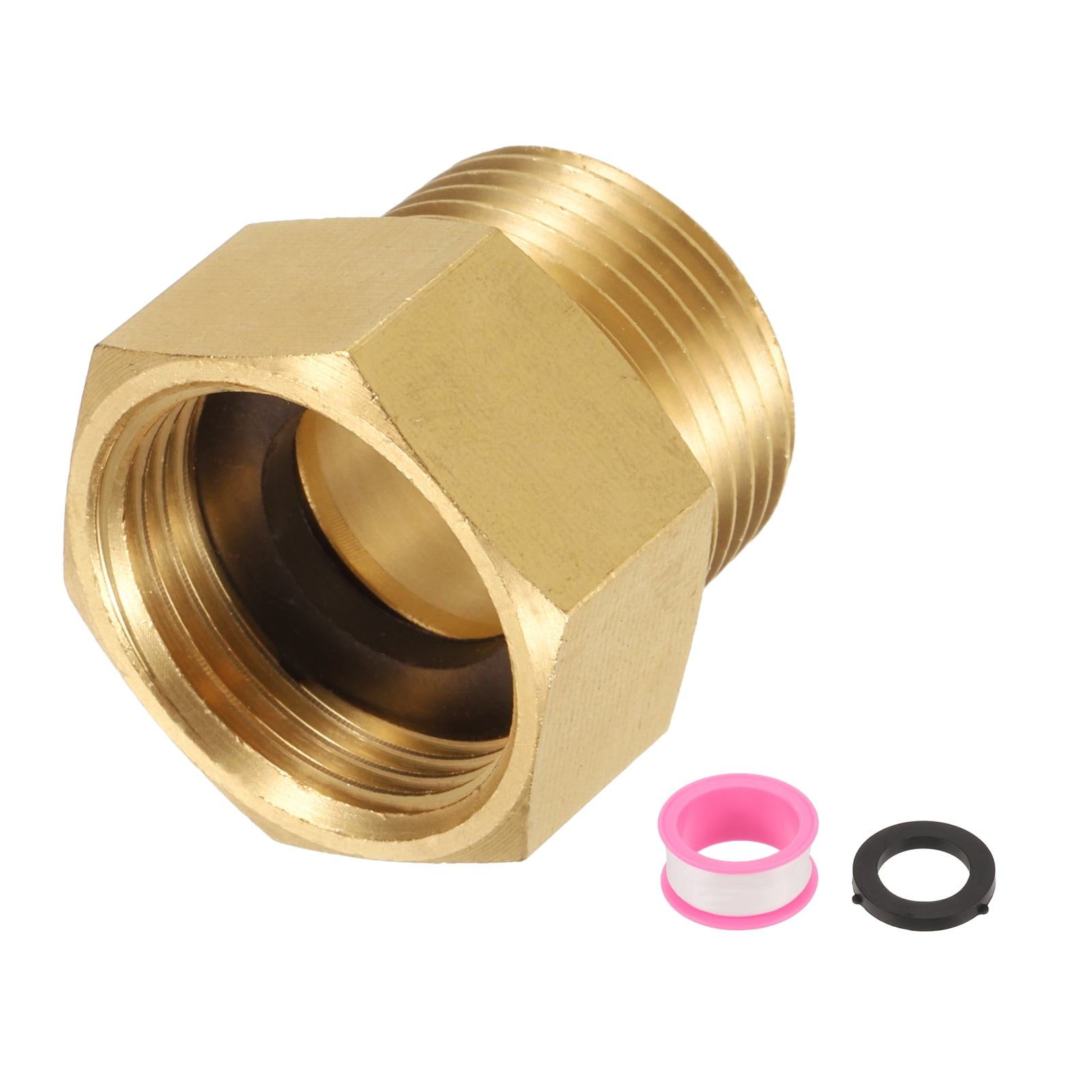 Uxcell Brass Pipe Fitting, 3/4"G Female x 3/4"NPT Male Brass Hex Nipple ...
