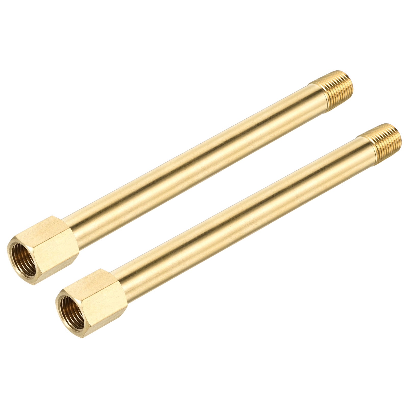 Uxcell Brass Pipe Fitting G1/4 Female to G1/4 Male Thread Adapter 150mm ...