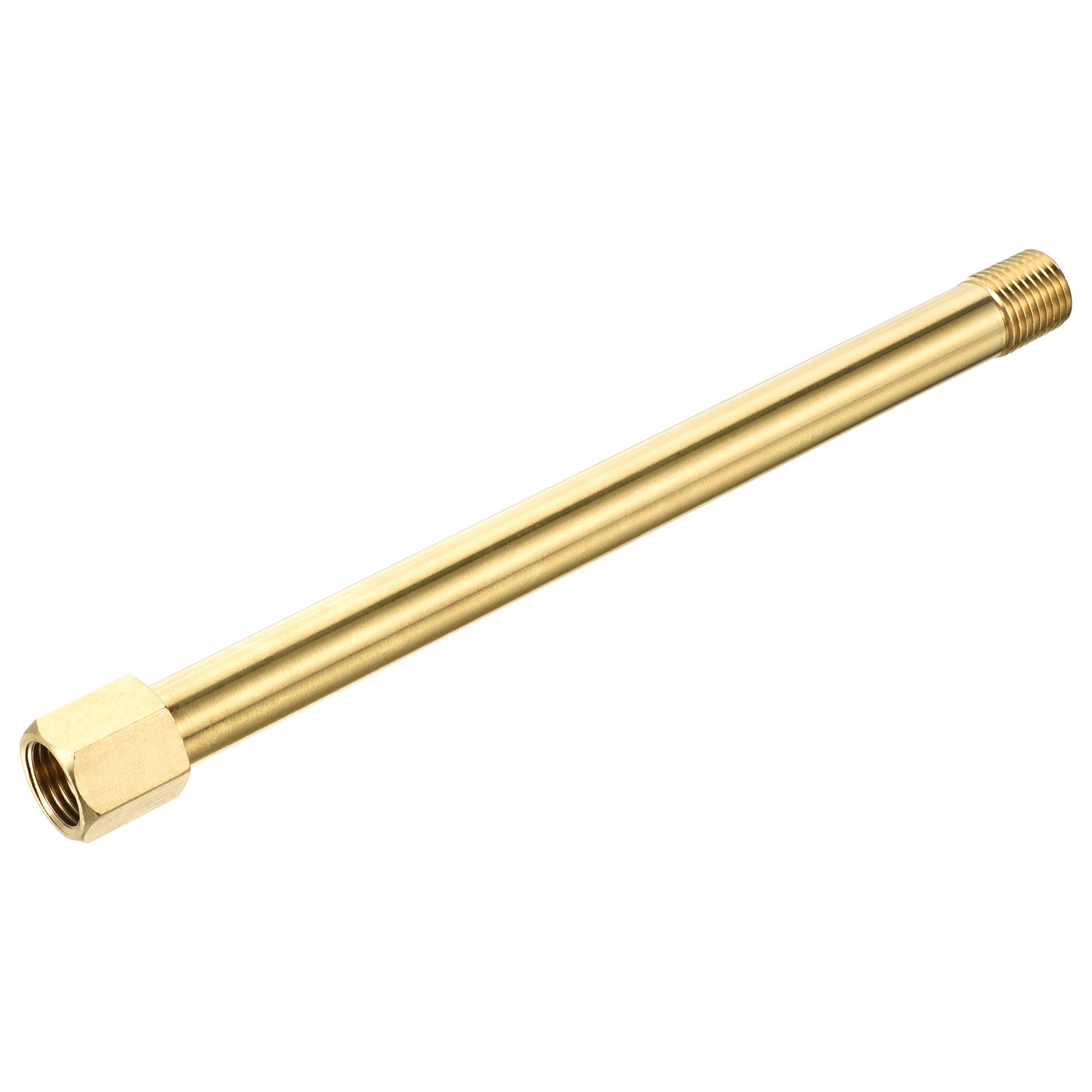 Uxcell Brass Pipe Fitting G1/4 Female to G1/4 Male Thread Adapter 175mm ...