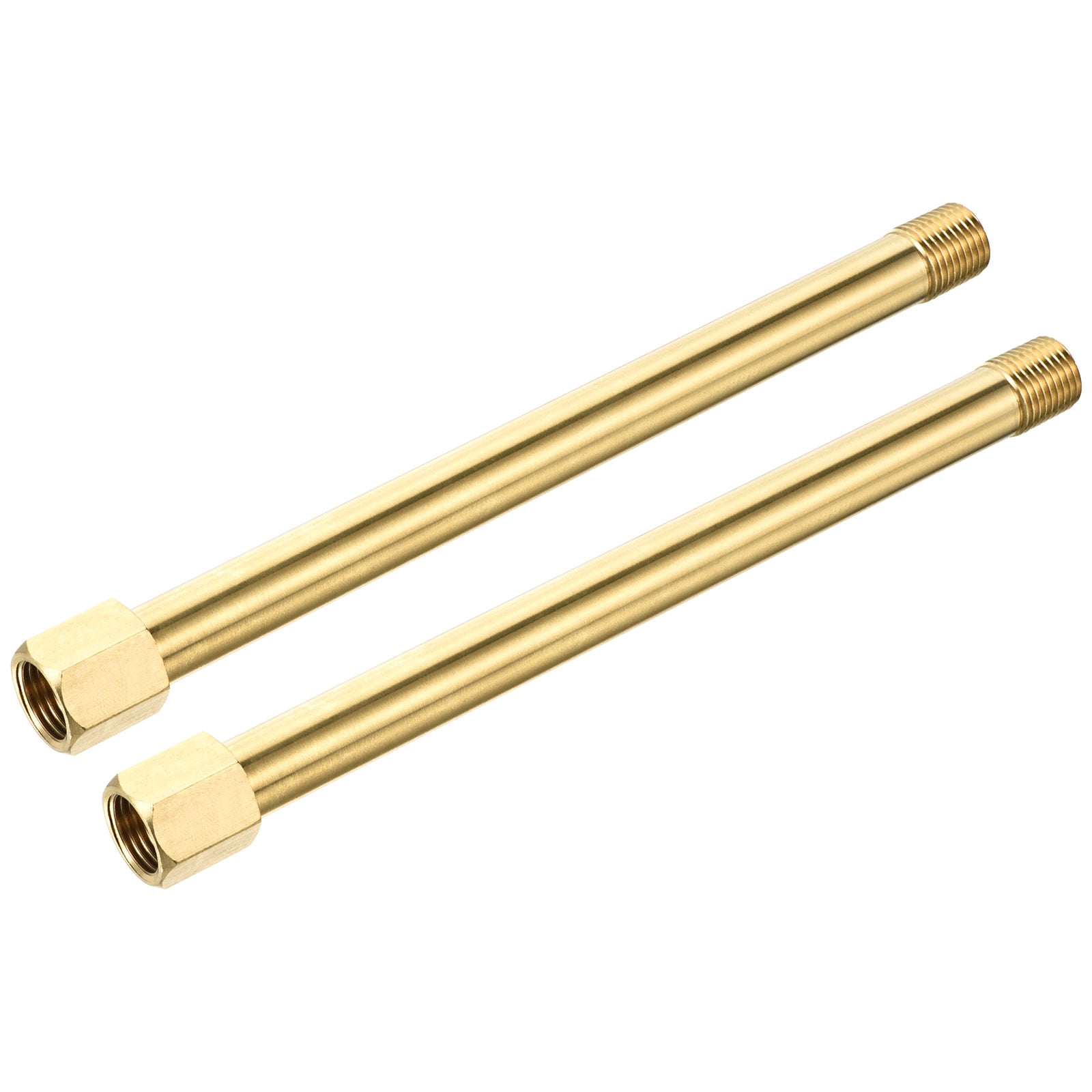 Uxcell Brass Pipe Fitting G1/4 Female to G1/4 Male Thread Adapter 175mm ...