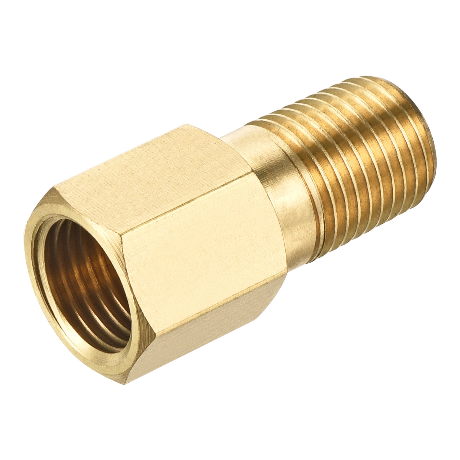 Uxcell Brass Pipe Fitting G1/4 Female to G1/4 Male Thread Adapter 35mm ...