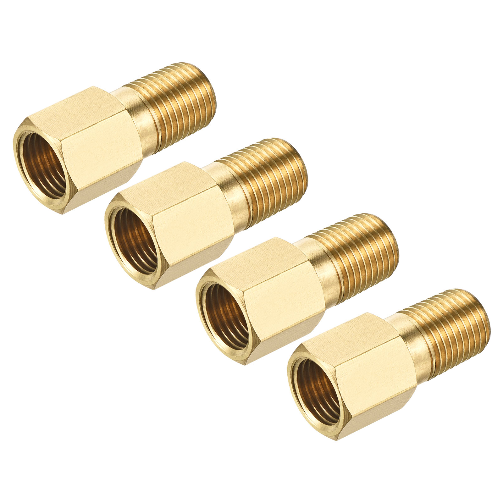 Uxcell Brass Pipe Fitting G1/4 Female to G1/4 Male Thread Adapter 35mm ...