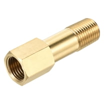 Uxcell 1/8PT Female to M10 Male Thread 50mm Iron Extension Hex Pipe ...