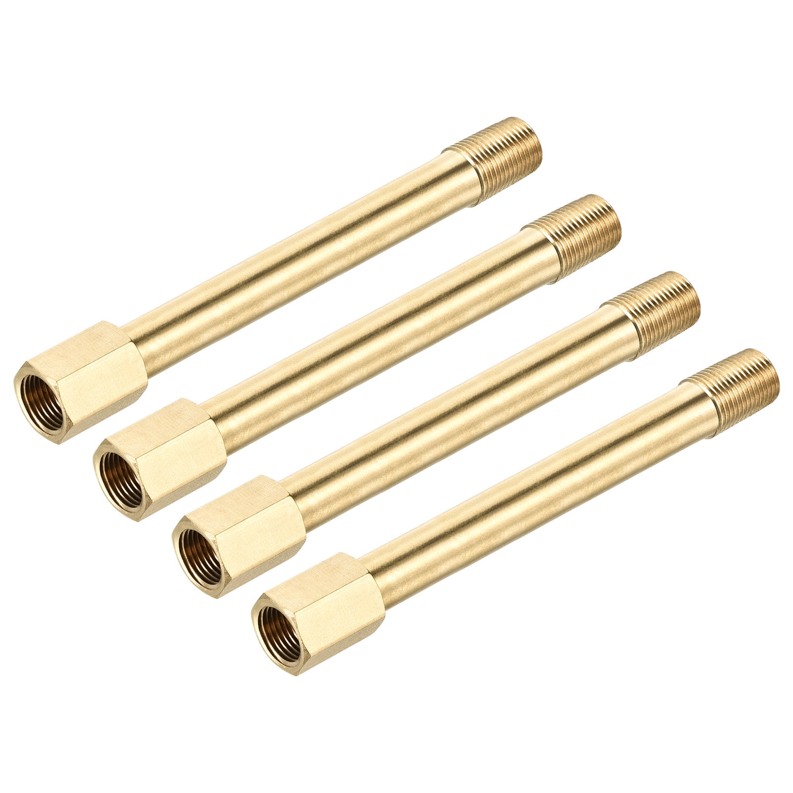 Uxcell Brass Pipe Fitting G1/8 Female to G1/8 Male Thread Adapter 100mm ...