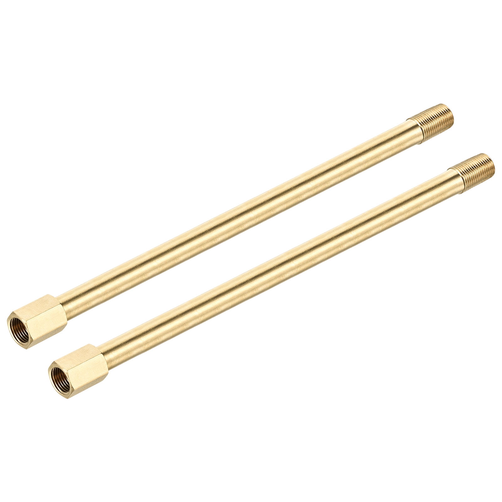 Uxcell Brass Pipe Fitting G1/8 Female to G1/8 Male Thread Adapter 200mm ...