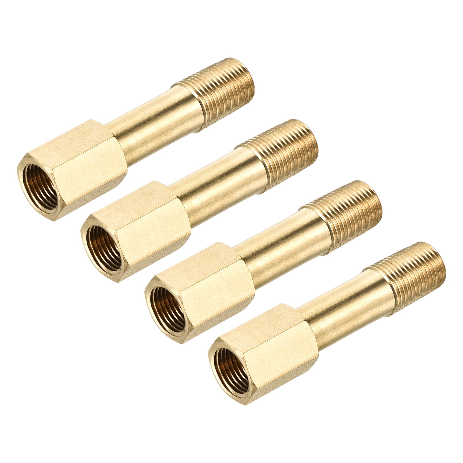 Uxcell Brass Pipe Fitting G1/8 Female to G1/8 Male Thread Adapter 50mm ...