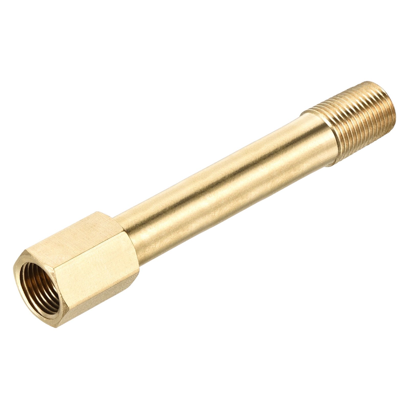 Uxcell Brass Pipe Fitting G1/8 Female to G1/8 Male Thread Adapter 75mm ...