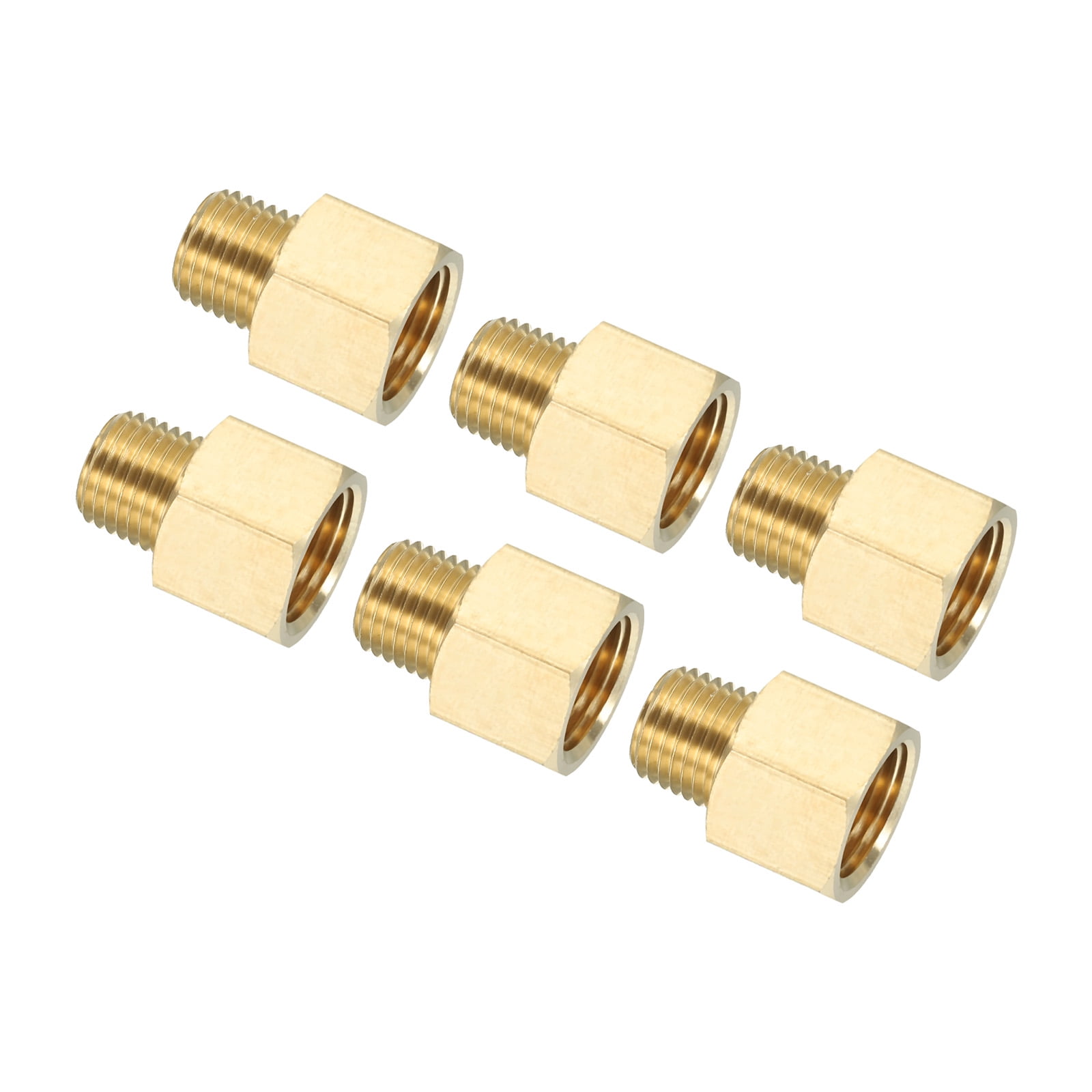 Uxcell Brass Pipe Fitting Hex Bushing, 3/8" NPT Male to 1/4" NPT Female Pipe Extension Fittings ...