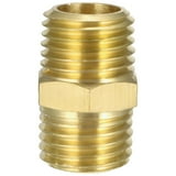 Uxcell Brass Pipe Fitting , Hex Nipple , 1/4NPT x 1/4NPT Male Pipe - Walmart.com