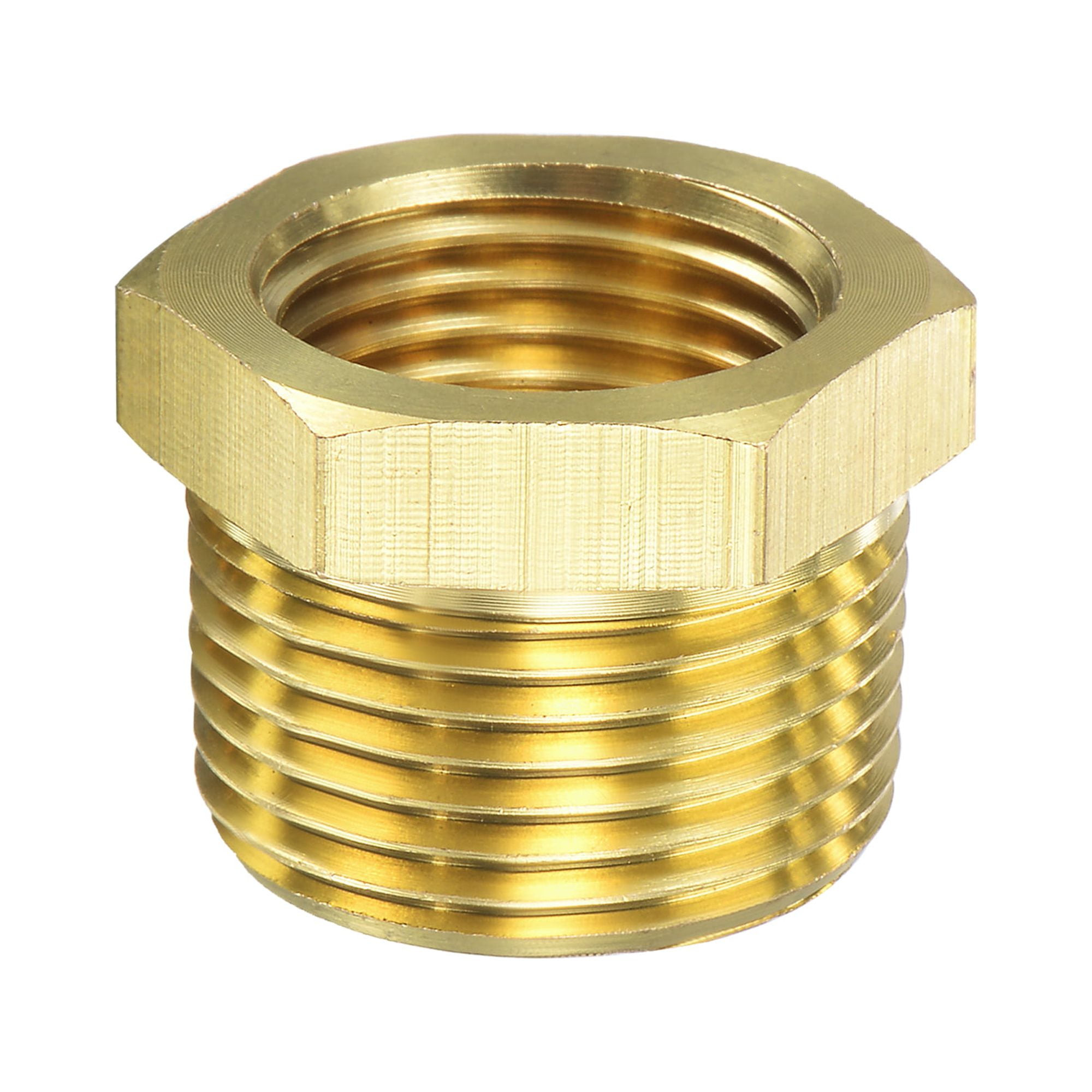Uxcell Brass Pipe Fitting Reducer Adapter for Pressure Gauge Temp ...