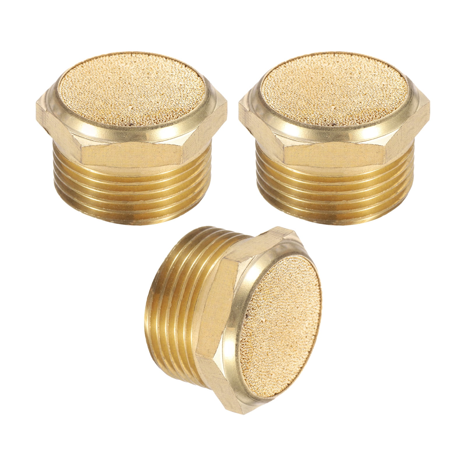 Uxcell Brass Pneumatic Exhaust Muffler G 3/4 Sintered Bronze Air ...