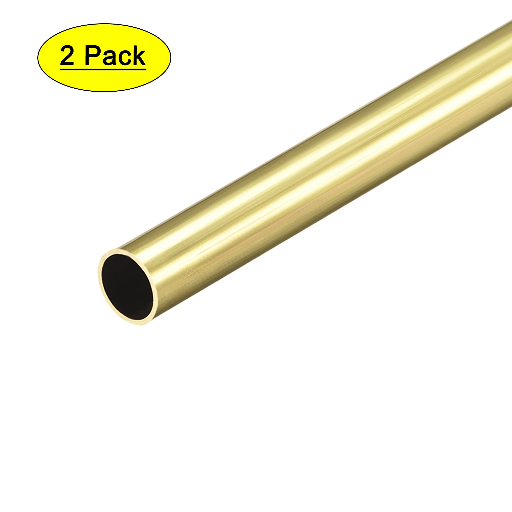 Uxcell Brass Round Tube Seamless Straight Pipe Tubing 10mm OD 0.5mm ...