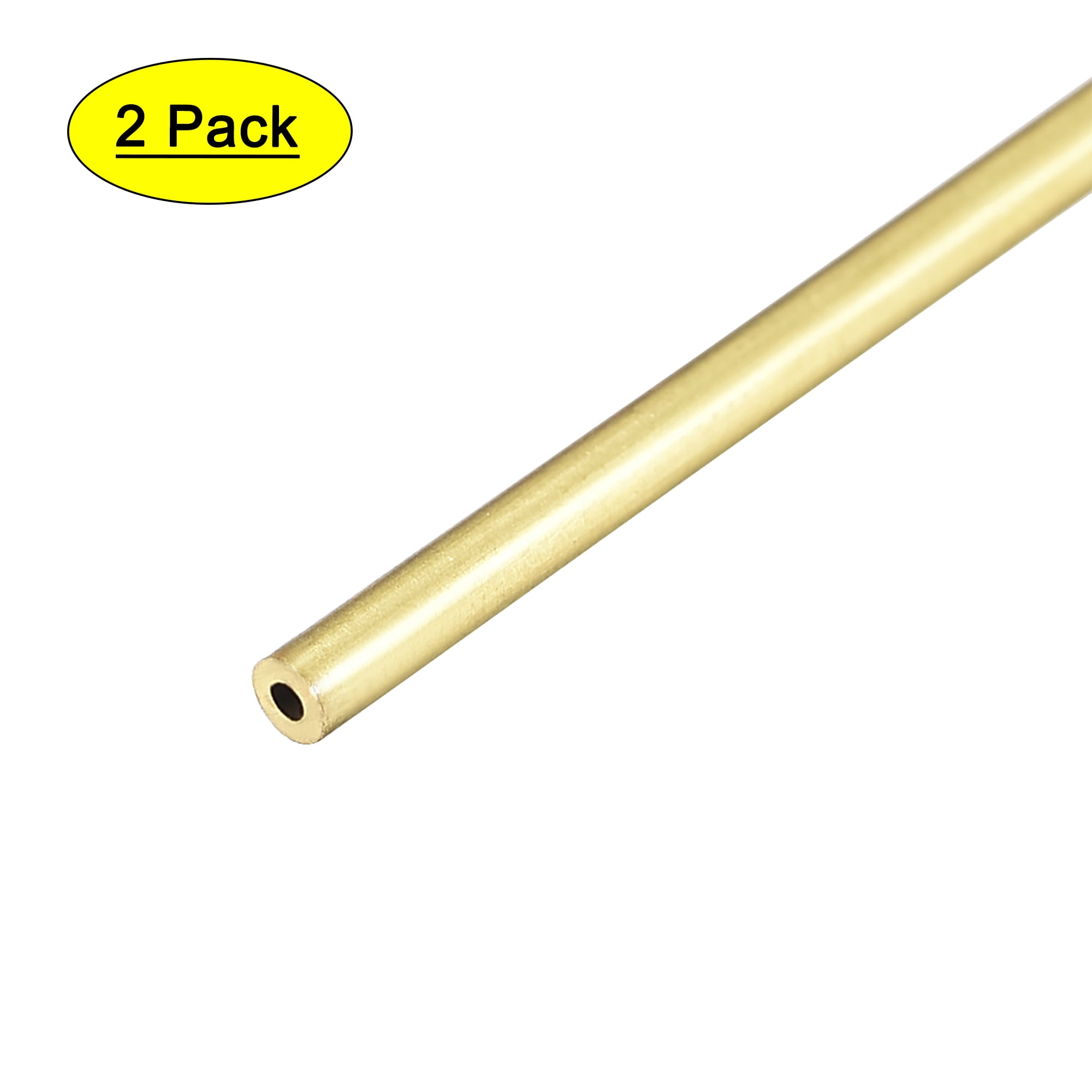 Uxcell Brass Round Tube, Straight Pipe Tubing 2mm x 0.5mm - Walmart.com