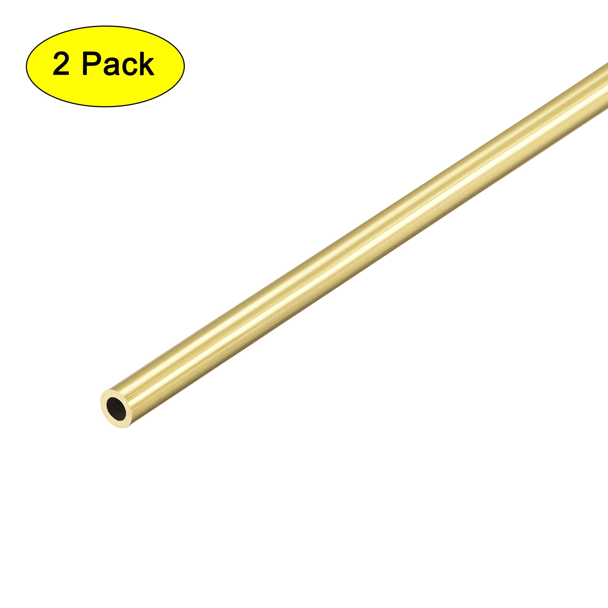 Uxcell Brass Round Tube, Straight Pipes Tubing 4mm x 0.75mm - Walmart.com