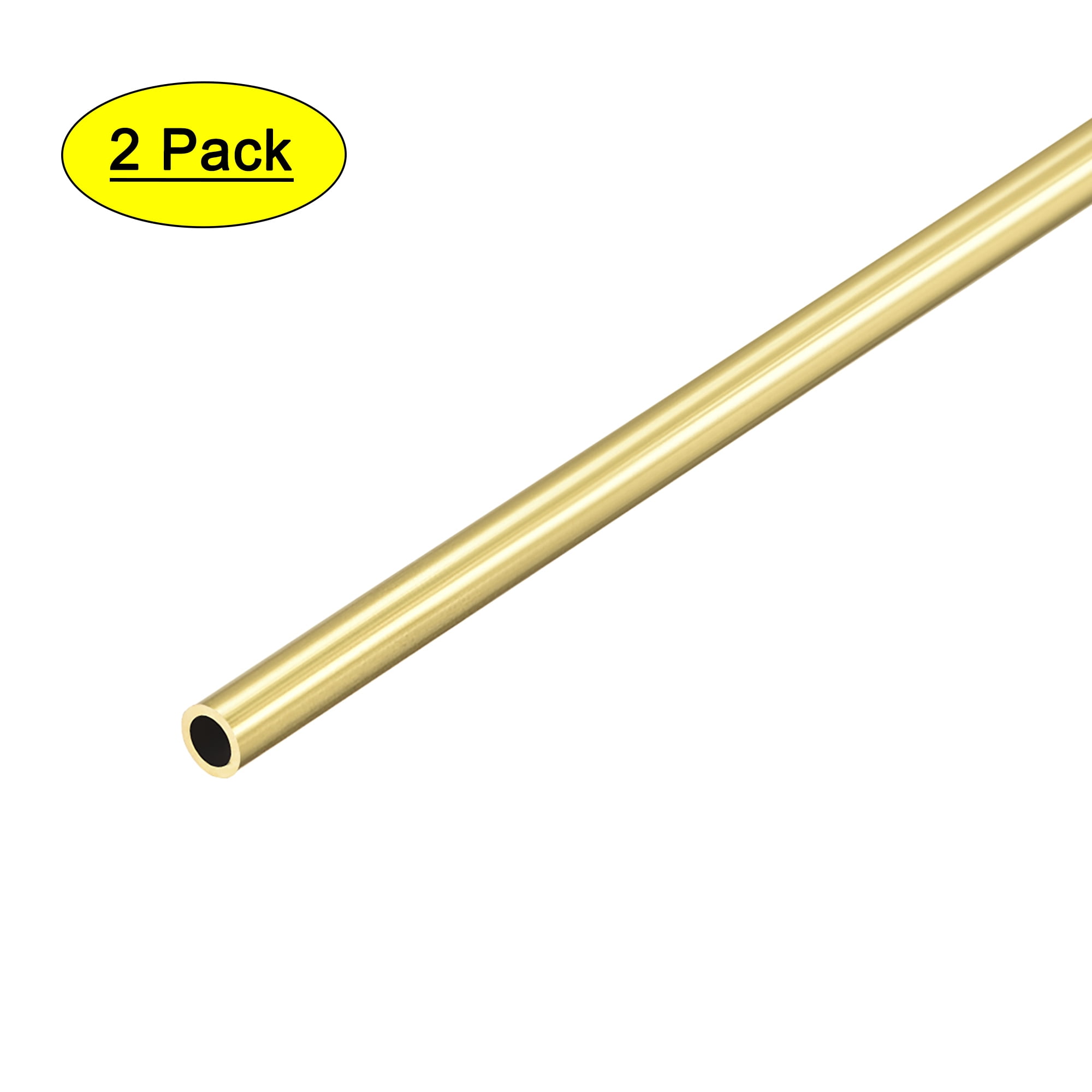 Uxcell Brass Round Tube, Straight Pipes Tubing 5mm x 0.75mm - Walmart.com