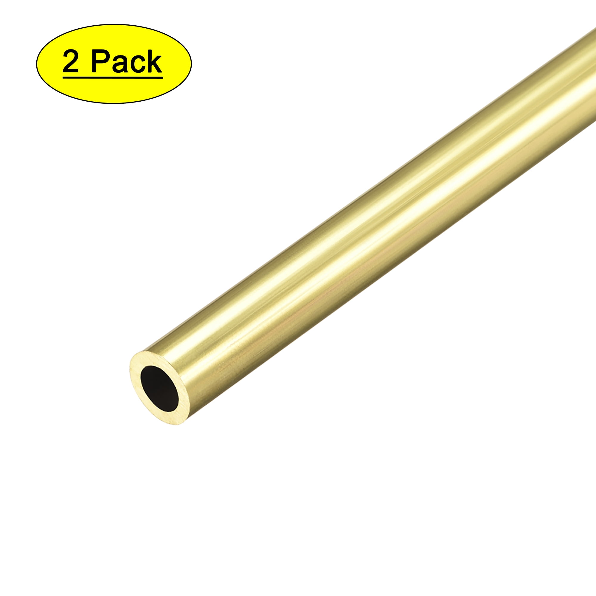 Uxcell Brass Round Tube, Straight Pipes Tubing 8mm x 1.5mm - Walmart.com