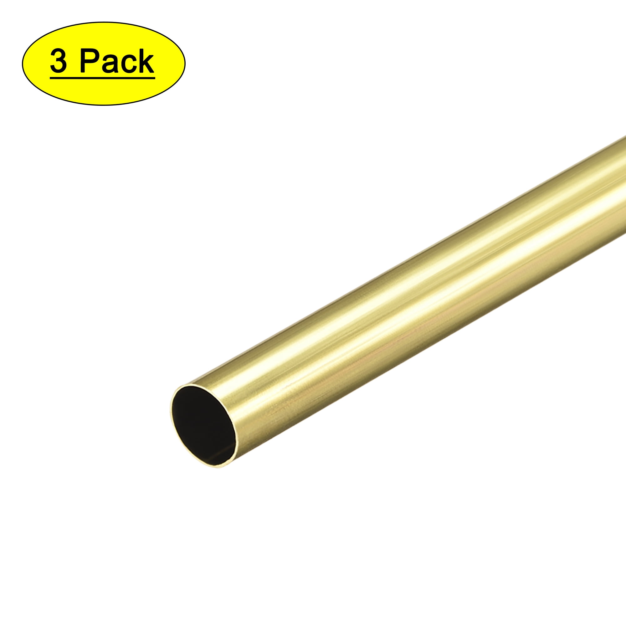 Uxcell Brass Round Tube, Straight Seamless Pipe Tubing 9 x 0.2 x 300mm ...