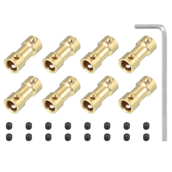 Uxcell Brass Shaft Coupling Joint 3mm to 6mm Motor Shaft Coupler ...